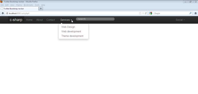 Creating Navbar in PHP